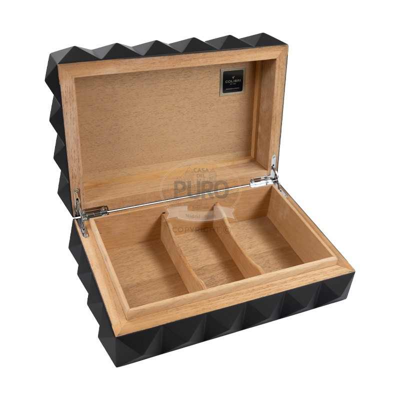 Humidor Colibri Quasar Black - 40 cigars - Casa Del Puro
